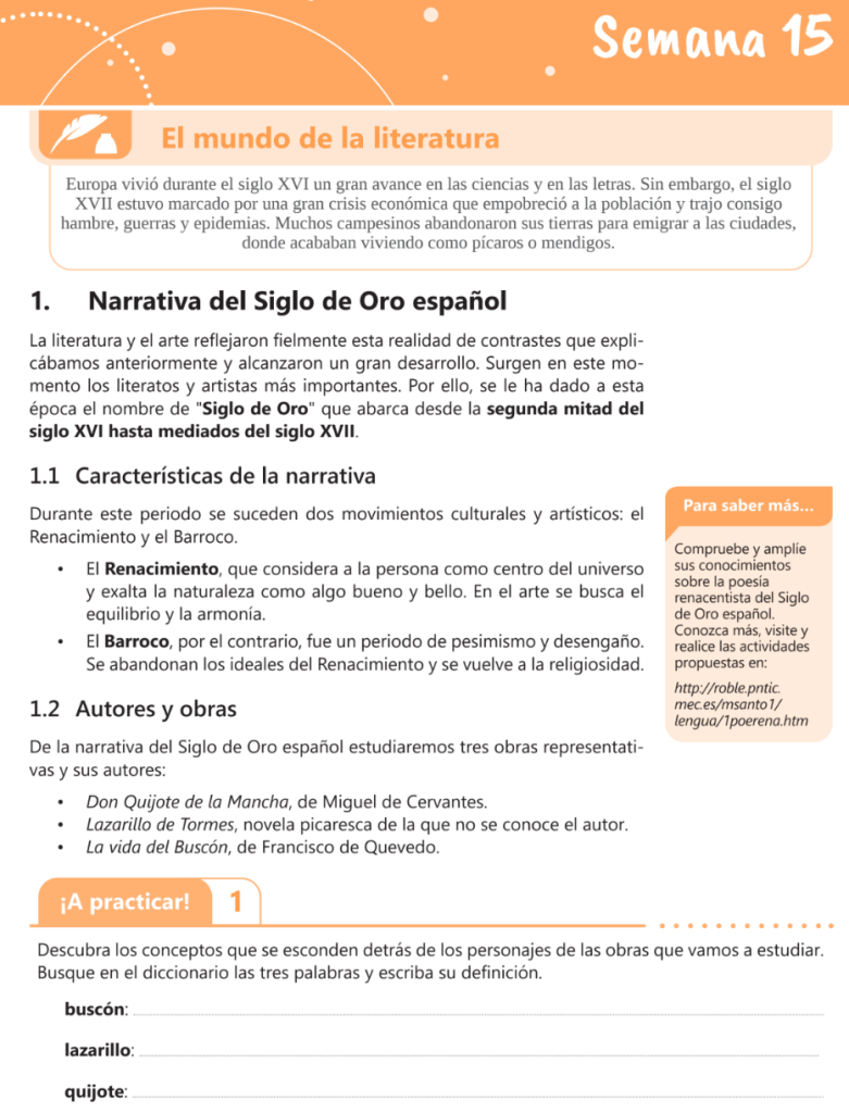 Semestre #1 – Guía #15 – Idioma Español III – Instituto Tecnológico ...